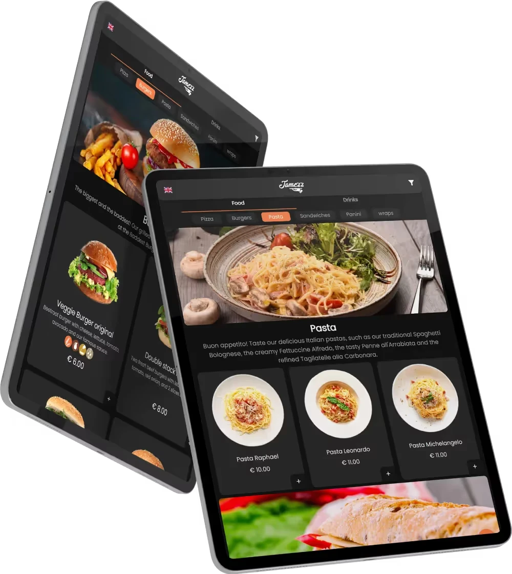 Tablet Ordering System: Restaurants & Hospitality | Jamezz